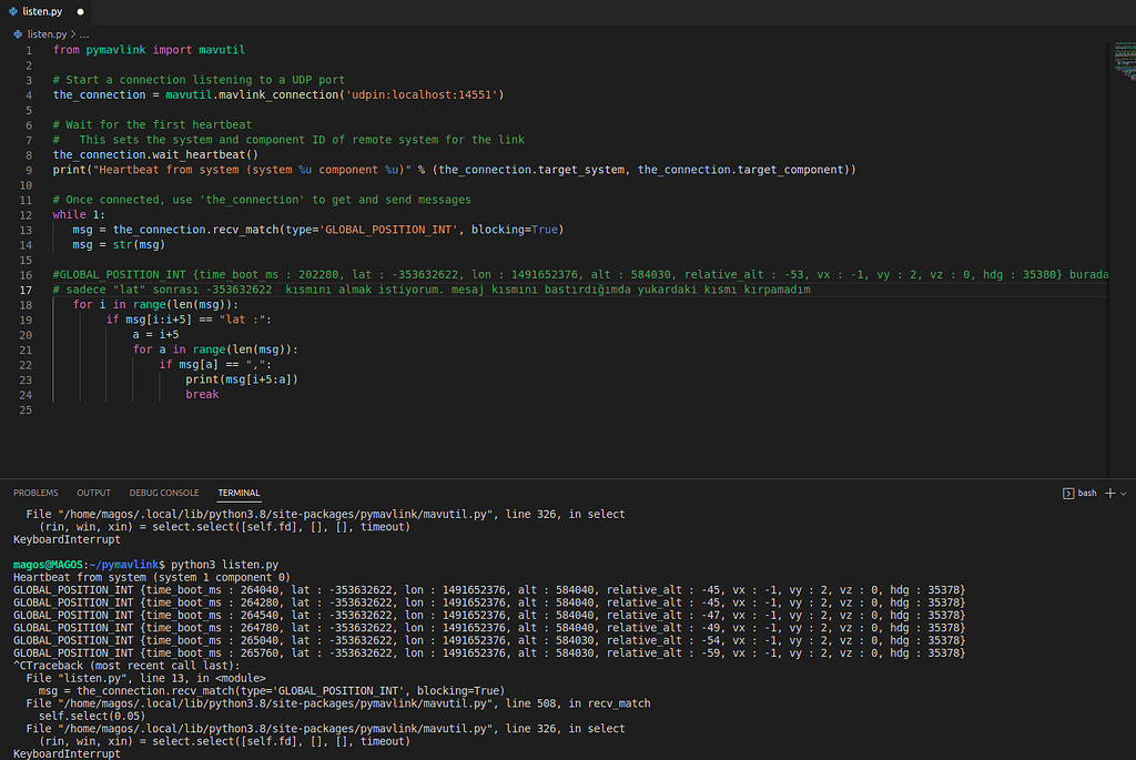 Terminale basılan verinin belli kısmını kesmede hata alıyorum - Python - YazBel forumu
