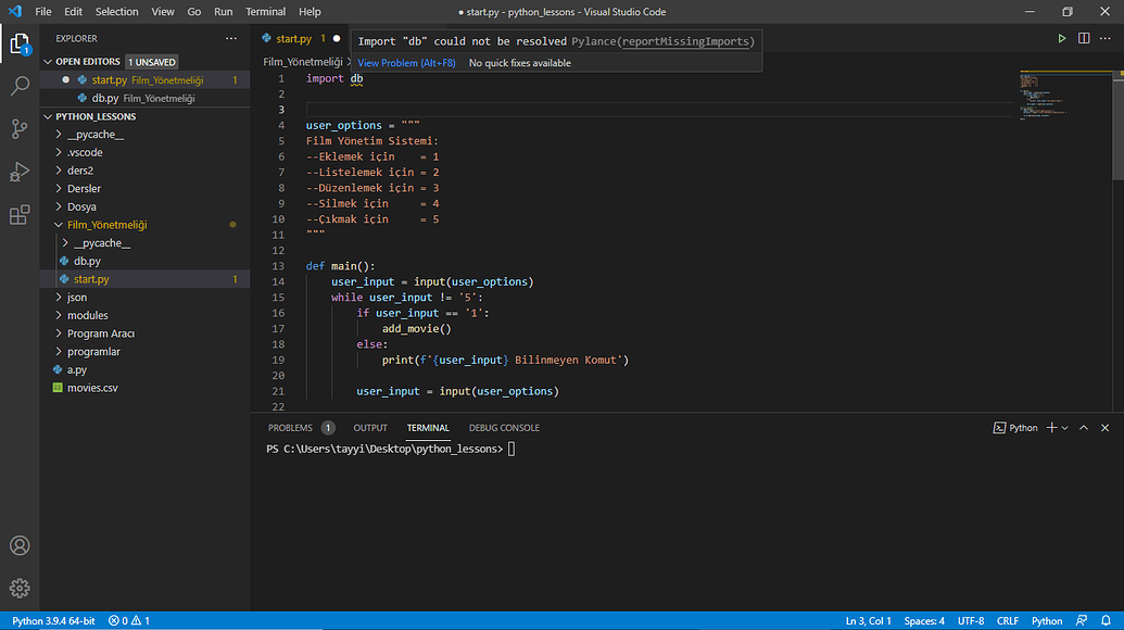 Python Da Import Ederken Import X Could Not Be Resolved Problemi Yazbel Forumu