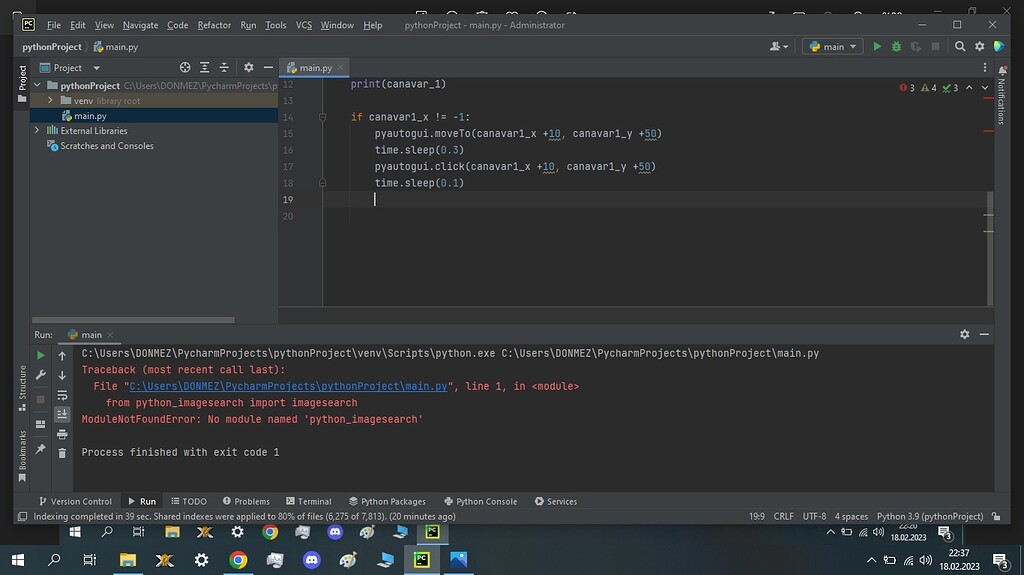 Yüklediğim modül bulunamadı hatası - Python - YazBel forumu