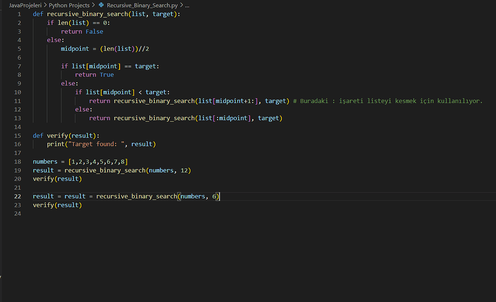 Pythonda ':' nın farklı kullanımları hakkında - Python - YazBel forumu