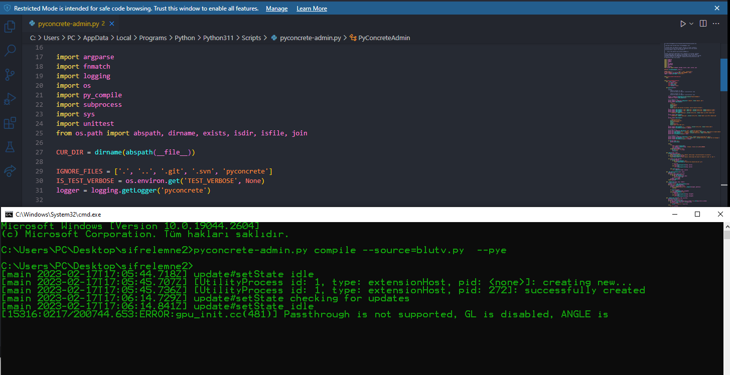 Python projemin kodlarını şifrelemek istiyorum nasıl yaparım? - 3 ...
